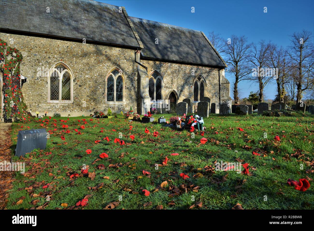Barnham Suffolk country village in November on 100 anniversary of the ...