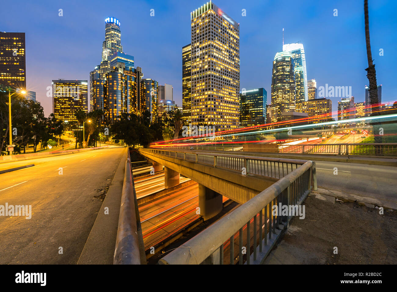 Los Angeles Downtown Sunset, LA California, USA Stock Photo - Alamy