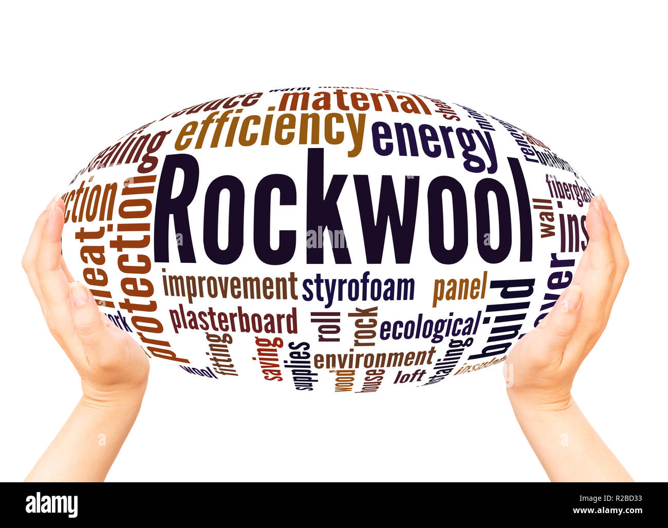 Rockwool word cloud hand sphere concept on white background Stock Photo ...