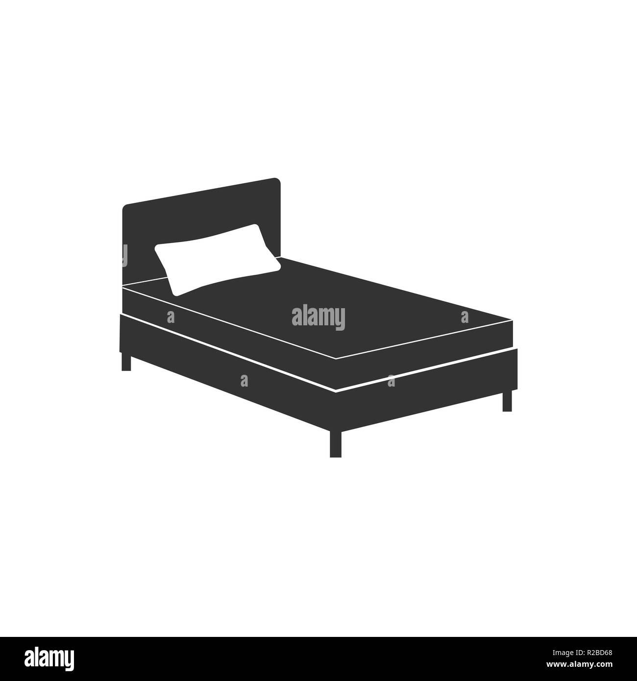 Vector illustration, flat design bed Stock Vector Image & Art - Alamy