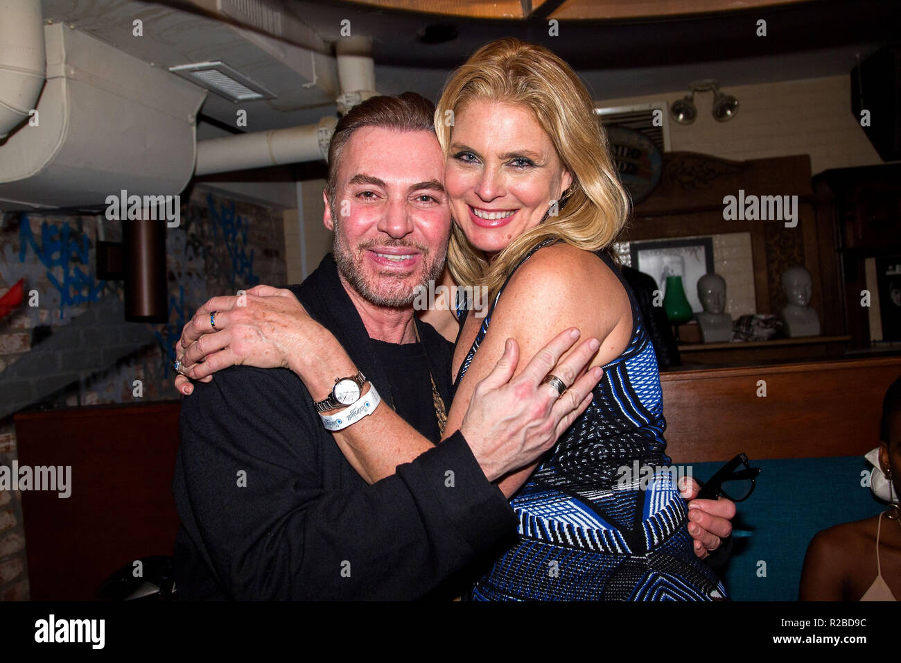 NEW YORK, NY - FEBRUARY 16: Designer Loris Diran and supermodel/actress ...