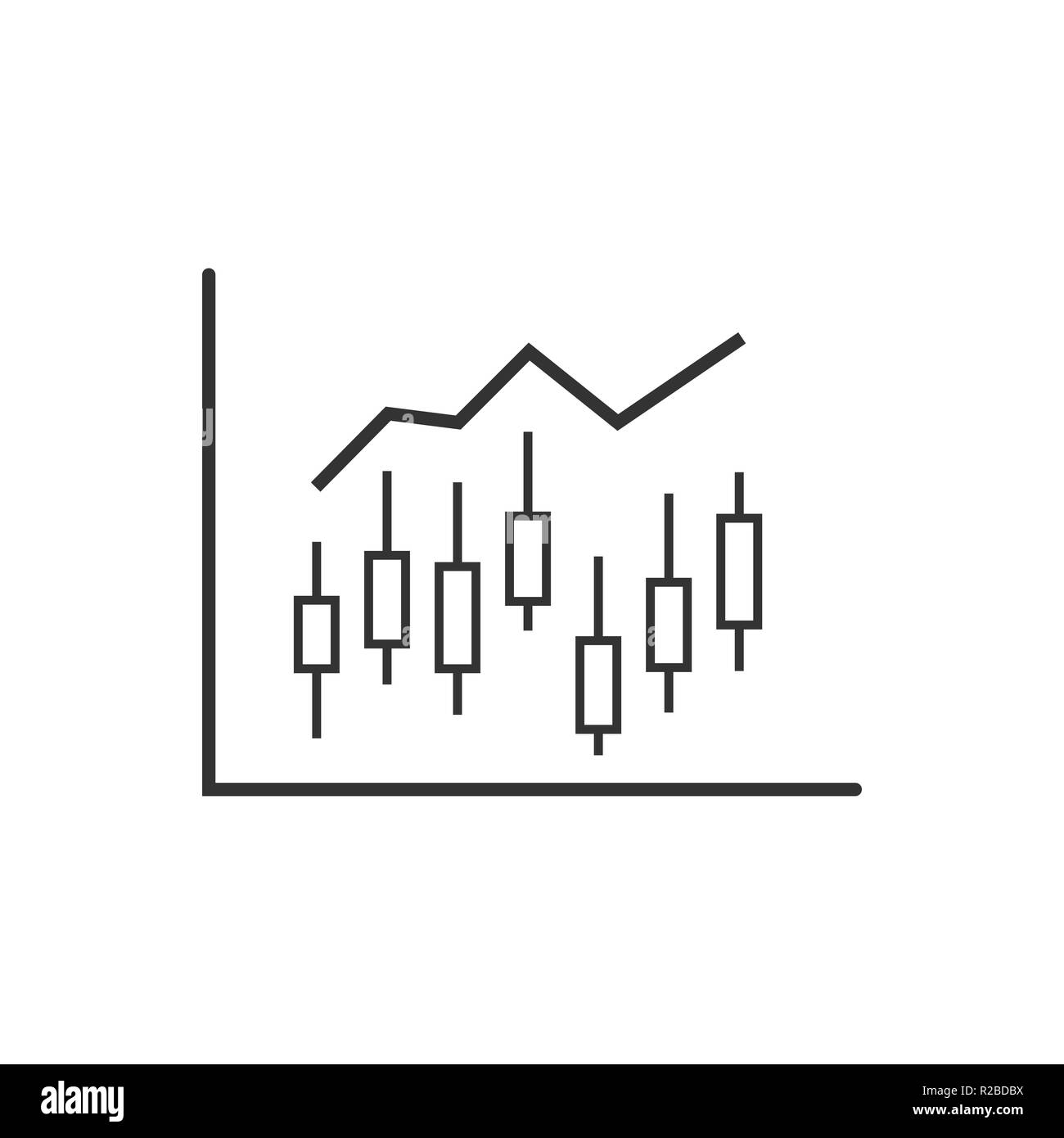 Vector illustration, flat design Candlestick chart Stock Vector Image ...
