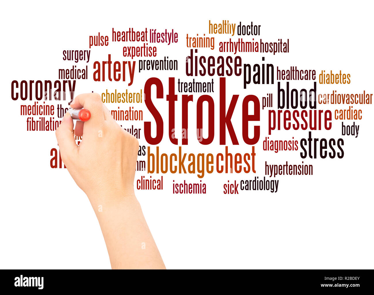 Stroke word cloud hand writing concept on white background Stock Photo ...