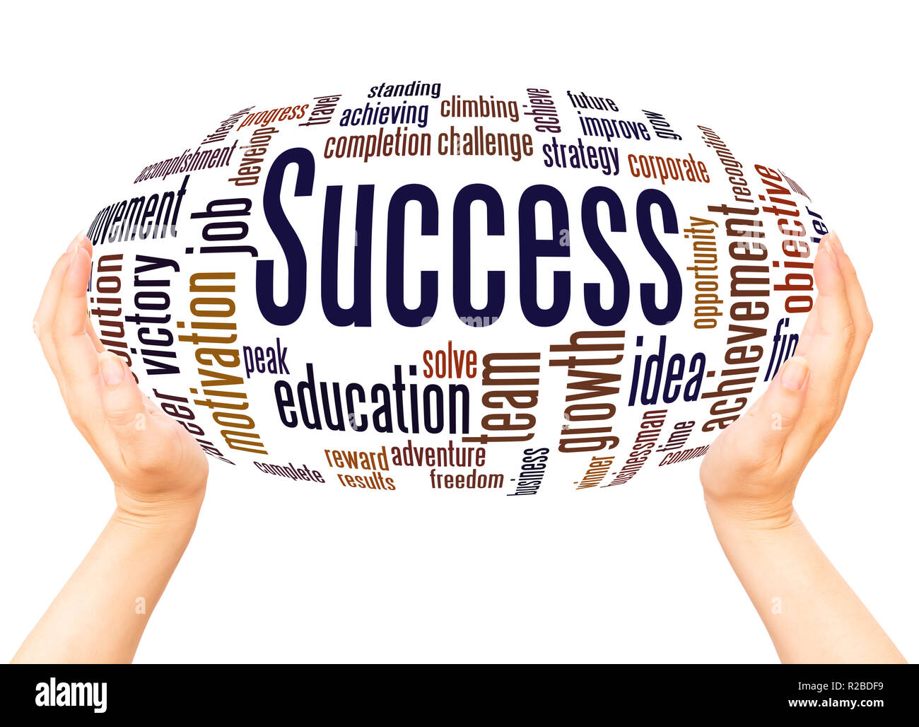 Success word cloud hand sphere concept on white background Stock Photo ...