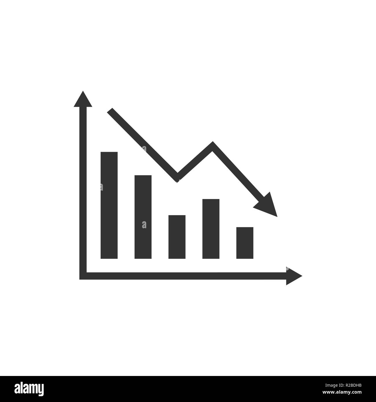 Vector illustration, flat design Graph chart Stock Vector Image & Art ...
