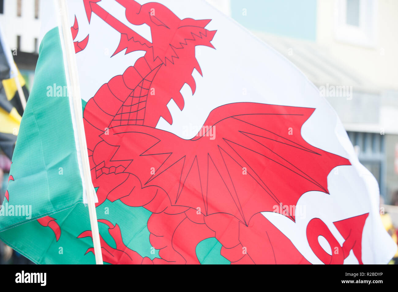 Welsh national flags hi-res stock photography and images - Alamy