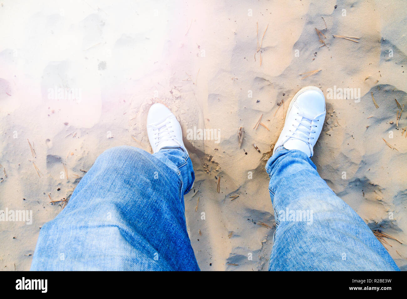 Top view sand path in hi-res stock photography and images - Alamy