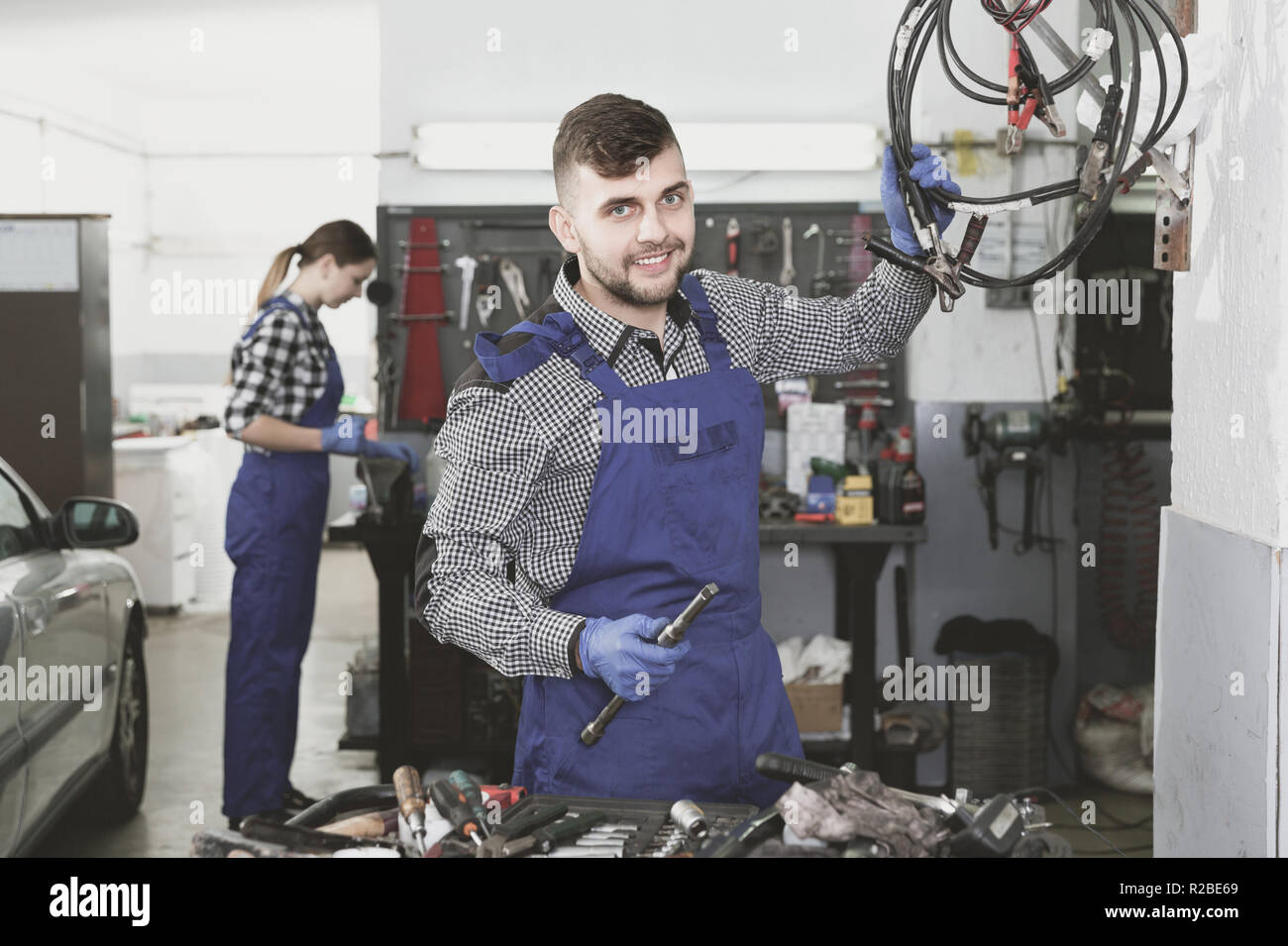 Male worker choosing instruments hi-res stock photography and images ...