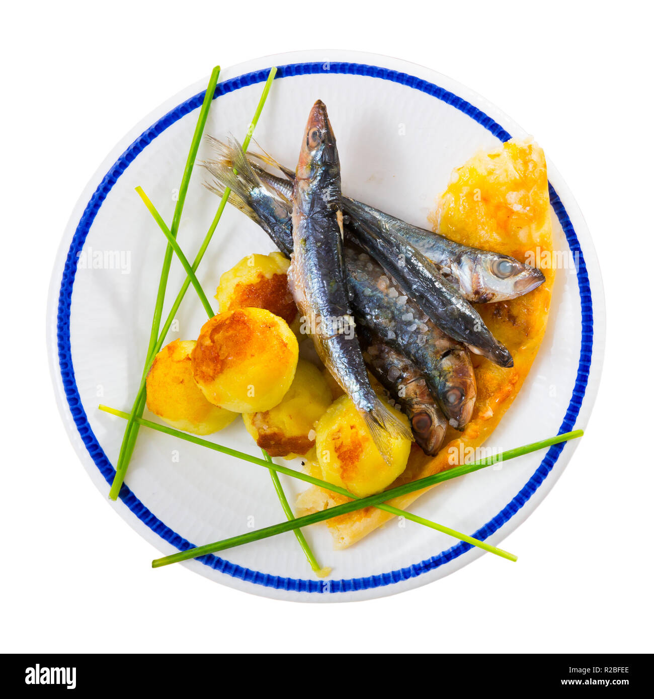 Fish plate over view Cut Out Stock Images & Pictures - Alamy