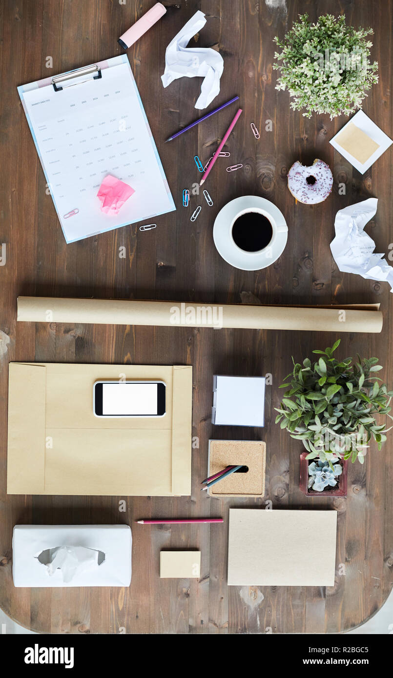 Objects for work of designer Stock Photo - Alamy