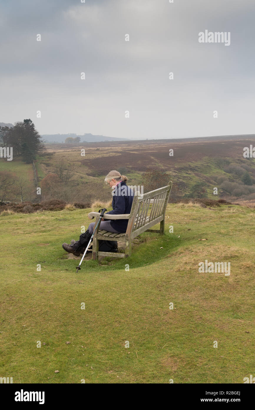 Female walker resting hi-res stock photography and images - Alamy