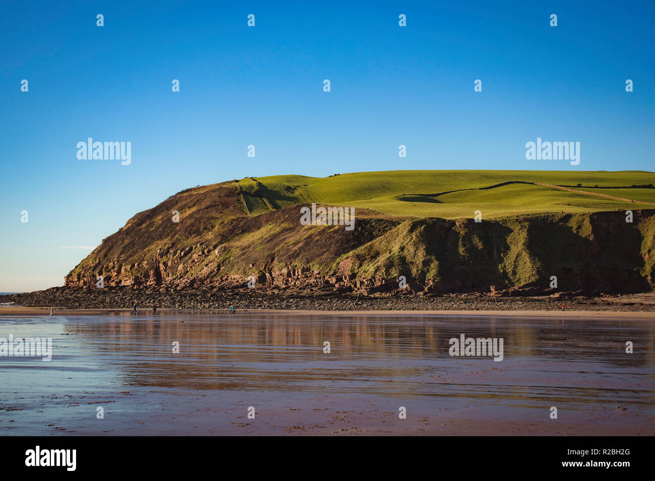 St Bees Head on a beautiful autumn day with clear blue sky -St Bees ...