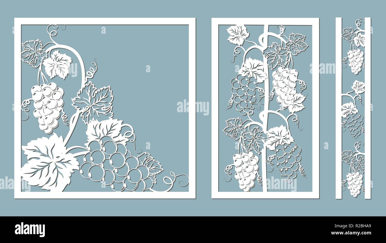 Template for laser cutting, plotter, and silkscreen printing. Vine ...