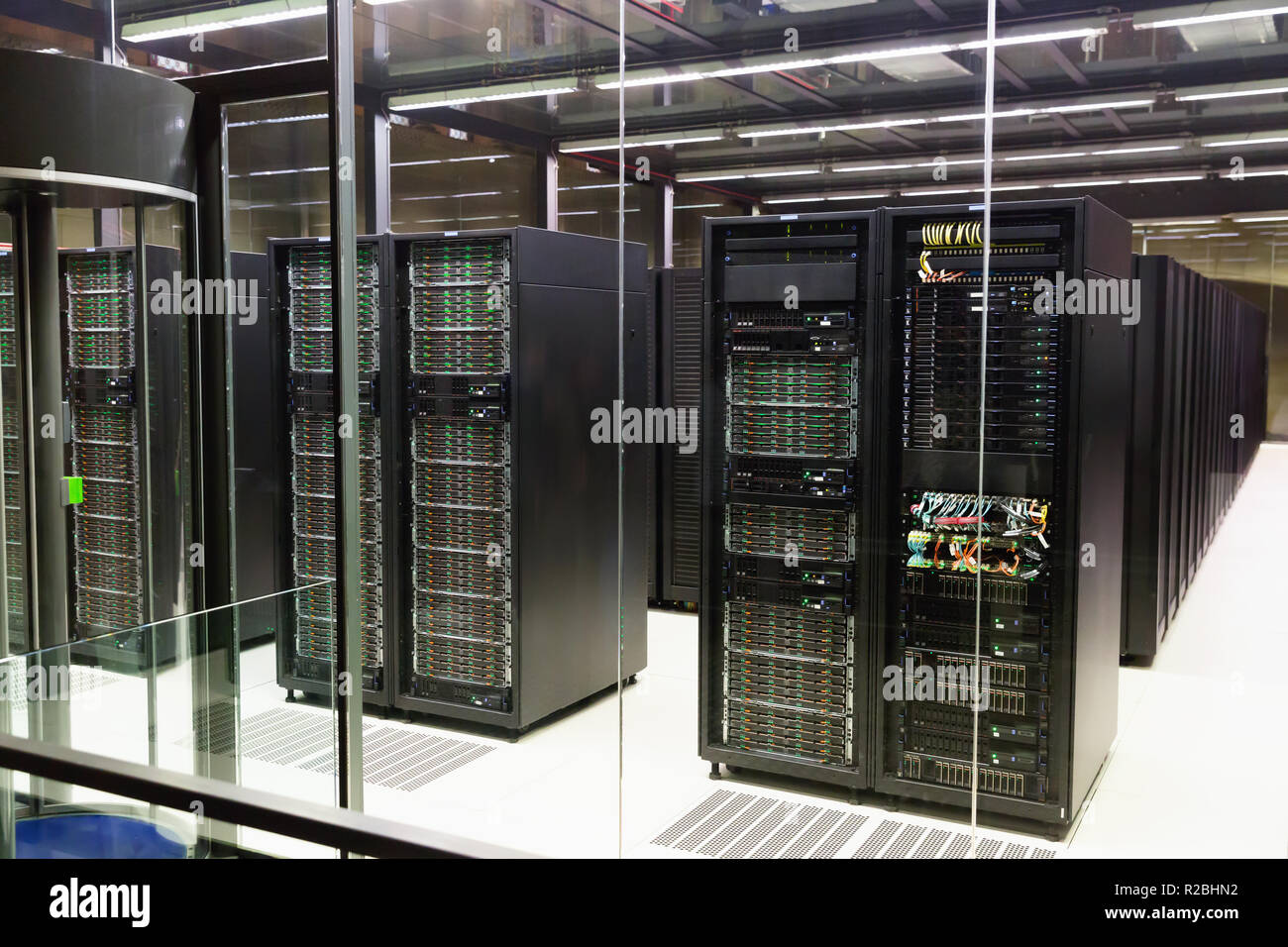 View of working server room in modern data center Stock Photo - Alamy