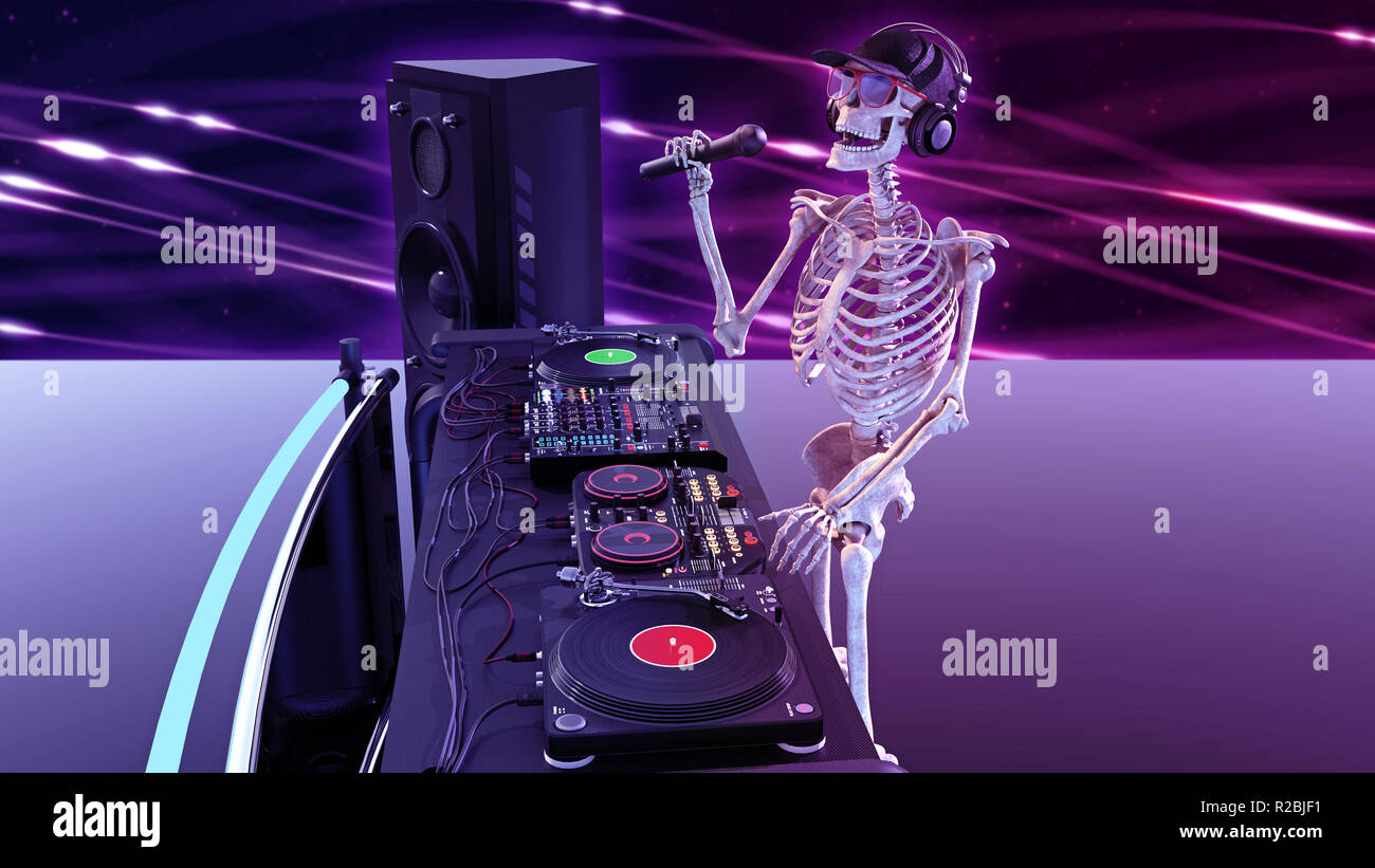 Skull With Headphones Stock Photos & Skull With Headphones Stock Images ...