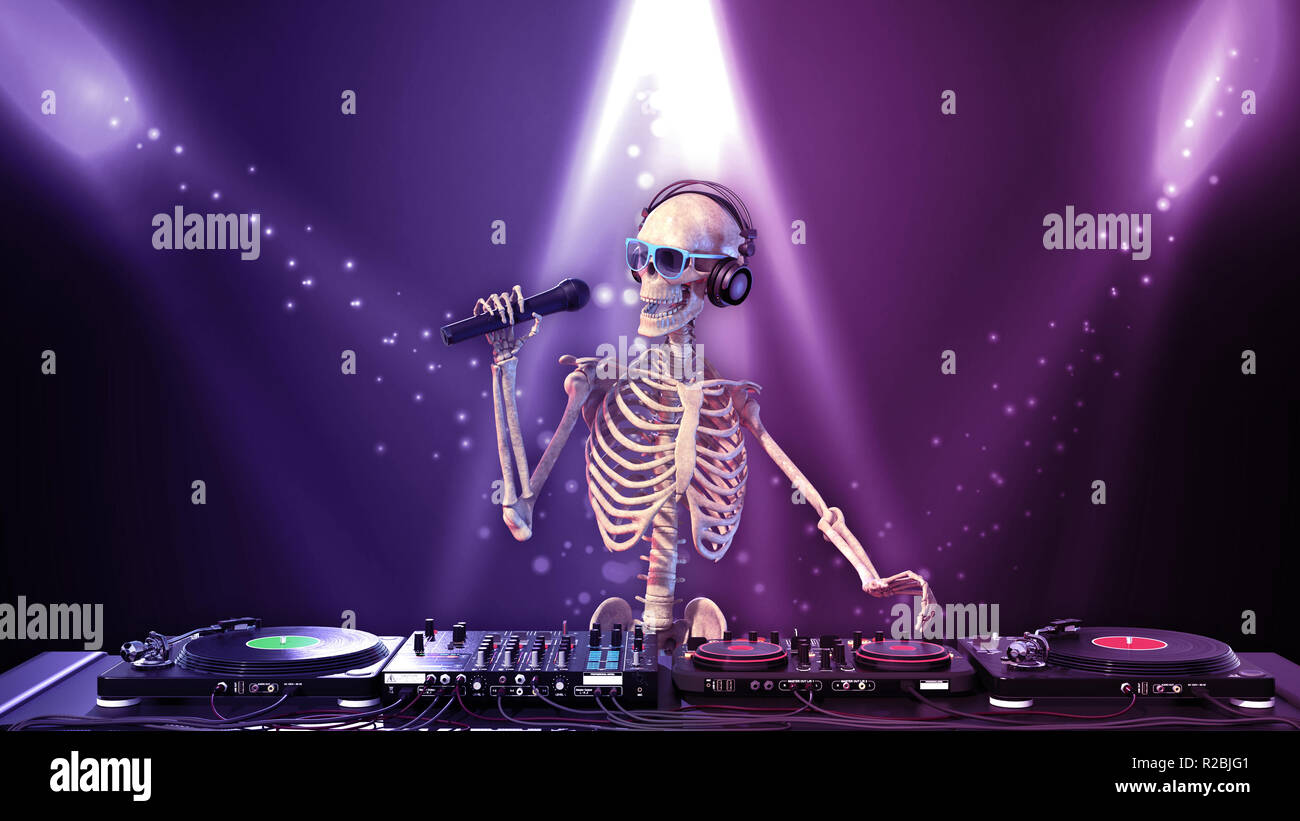 Skull With Headphones Stock Photos & Skull With Headphones Stock Images ...