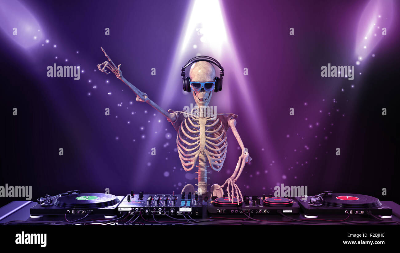 Skull With Headphones Stock Photos & Skull With Headphones Stock Images ...