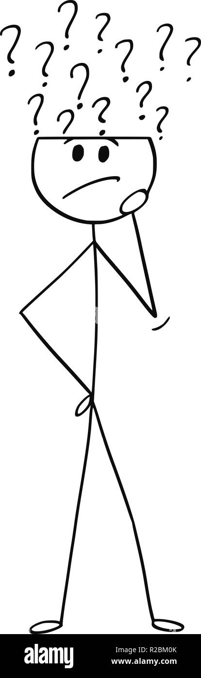 Cartoon man asking question hi-res stock photography and images - Alamy