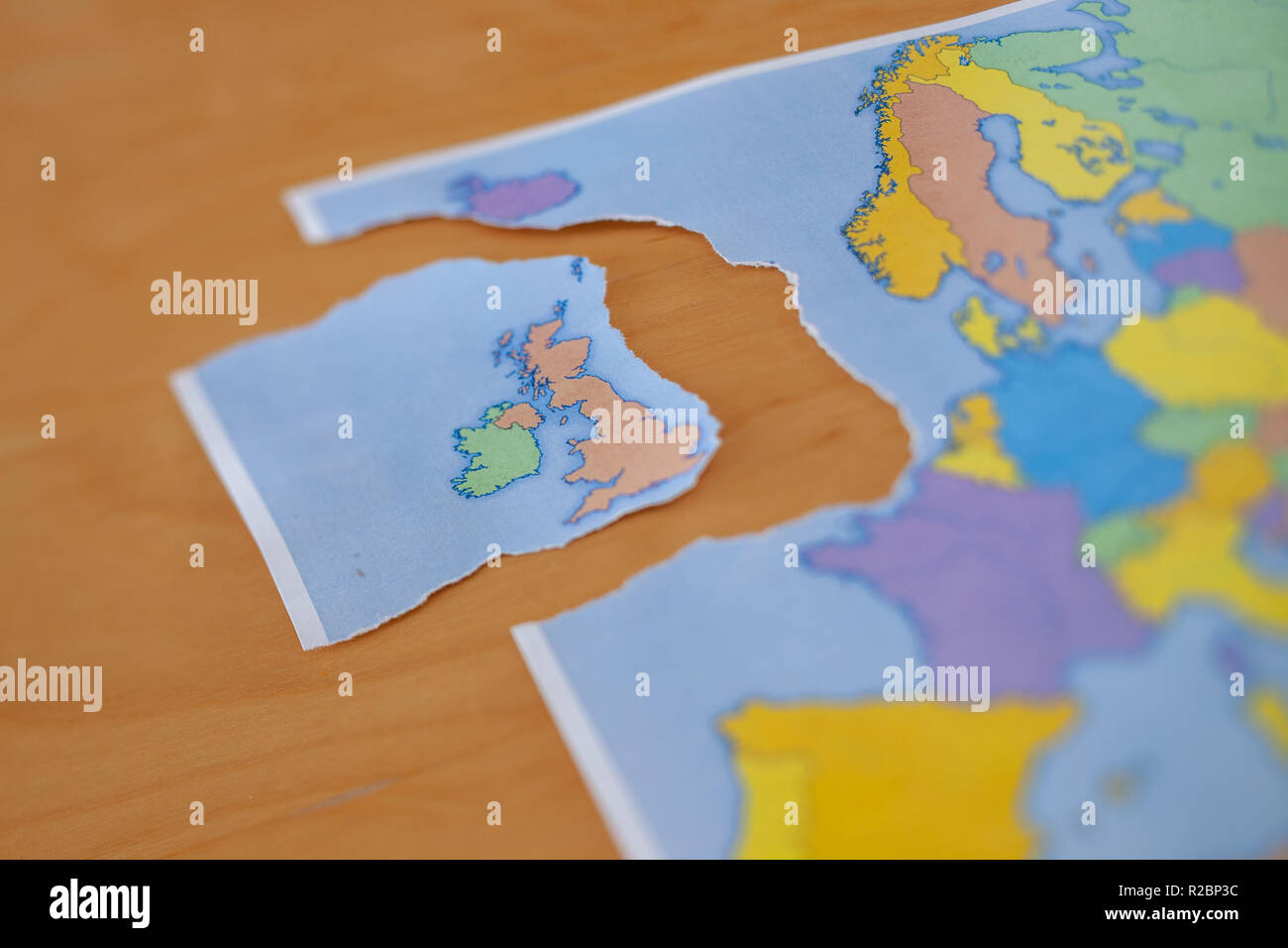 Torn map britain hi-res stock photography and images - Alamy