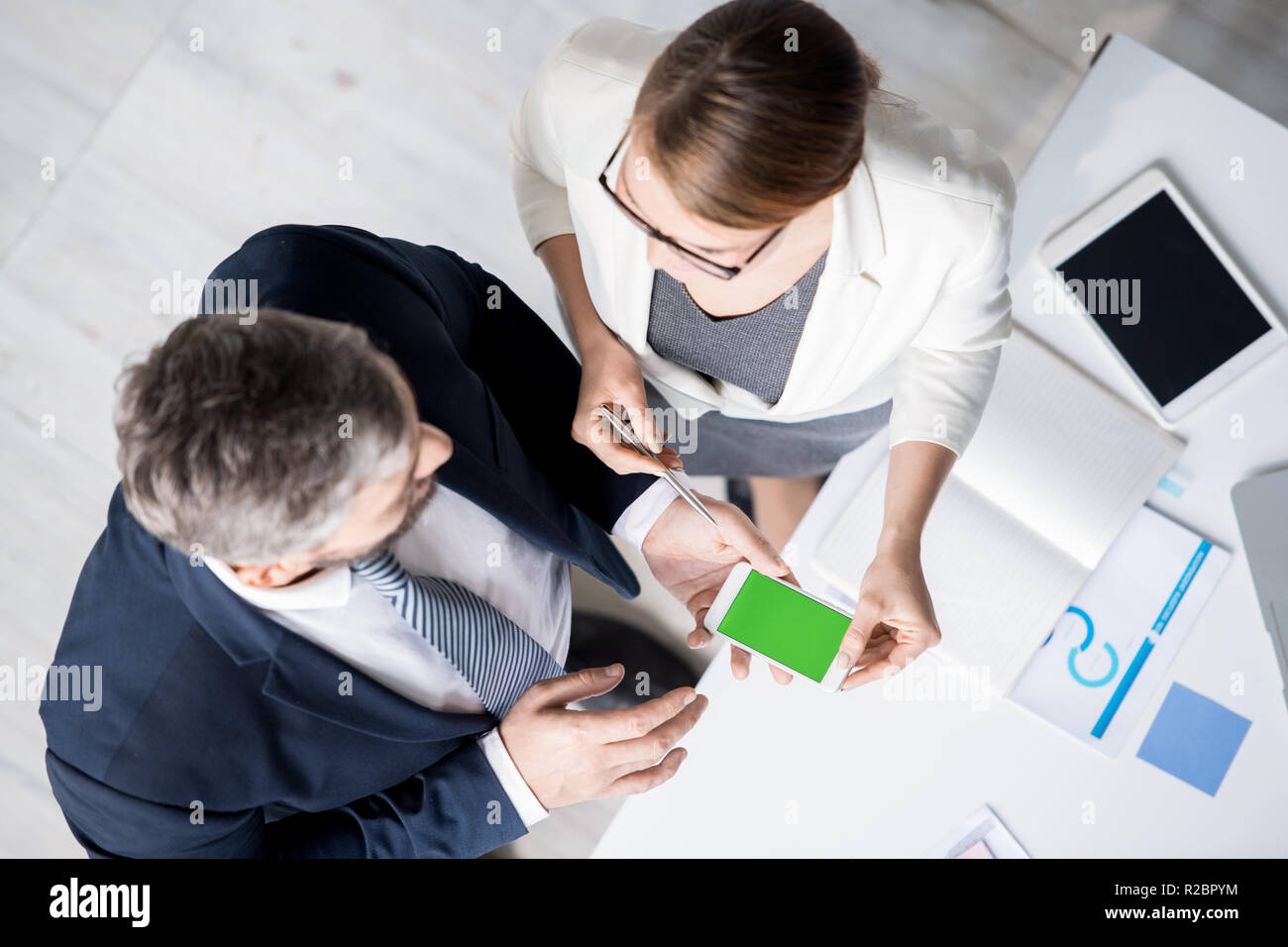 Business lady offering modern approach Stock Photo - Alamy