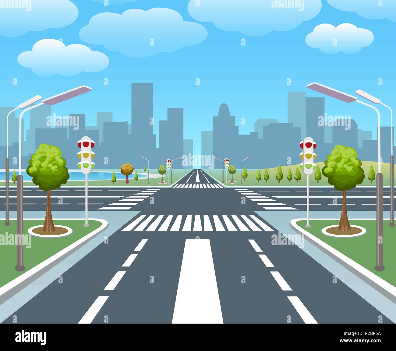 Empty roadway Stock Vector Images - Alamy