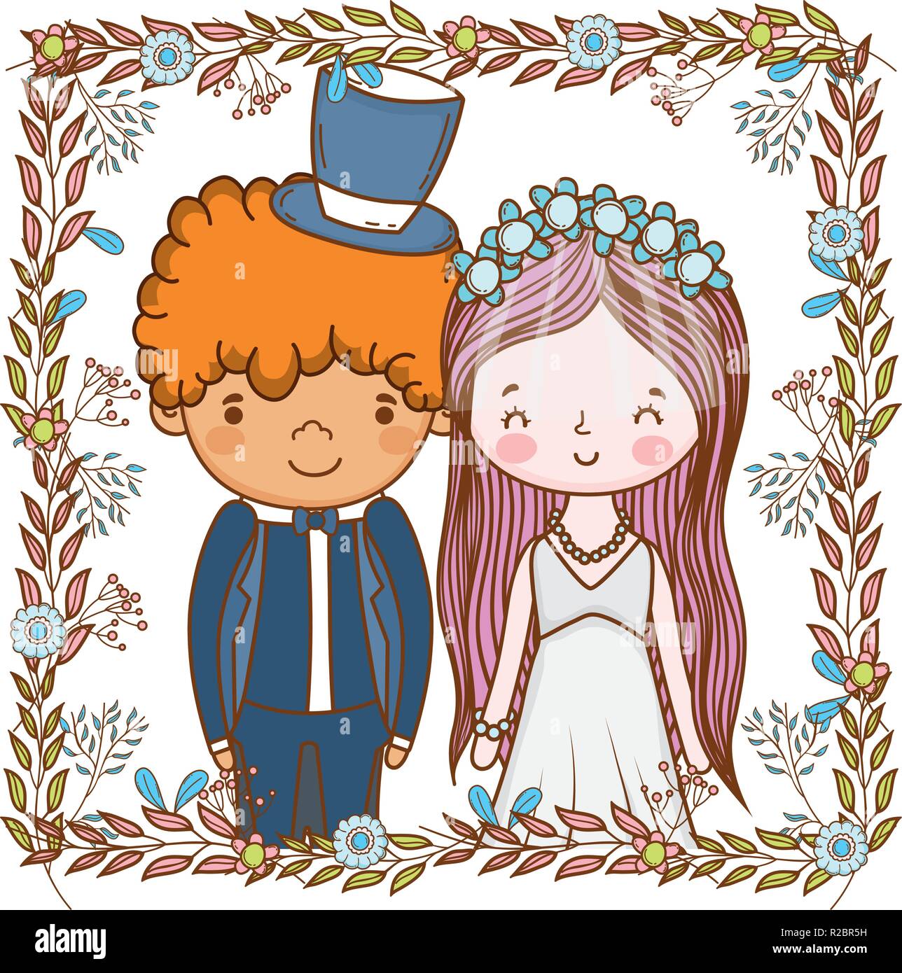 couple marriage cute cartoon Stock Vector Image & Art - Alamy