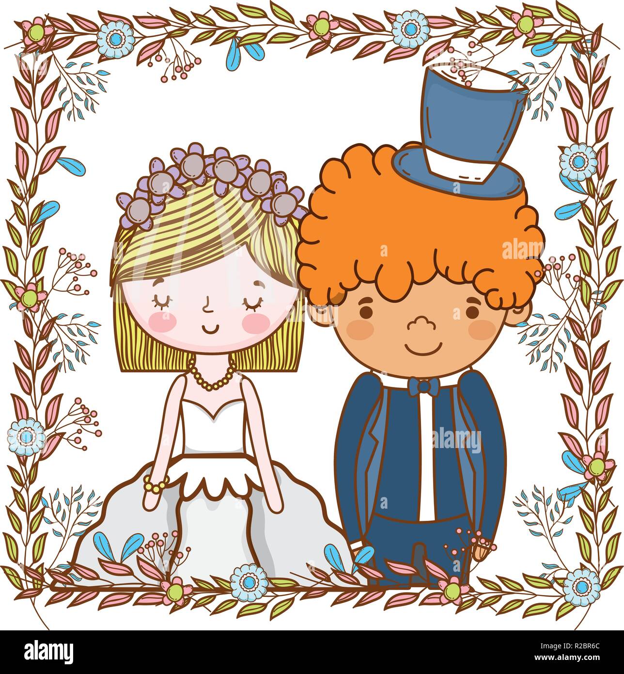 couple marriage cute cartoon Stock Vector Image & Art - Alamy