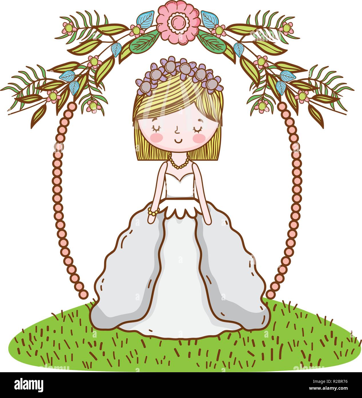 bride female cute cartoon Stock Vector Image & Art - Alamy