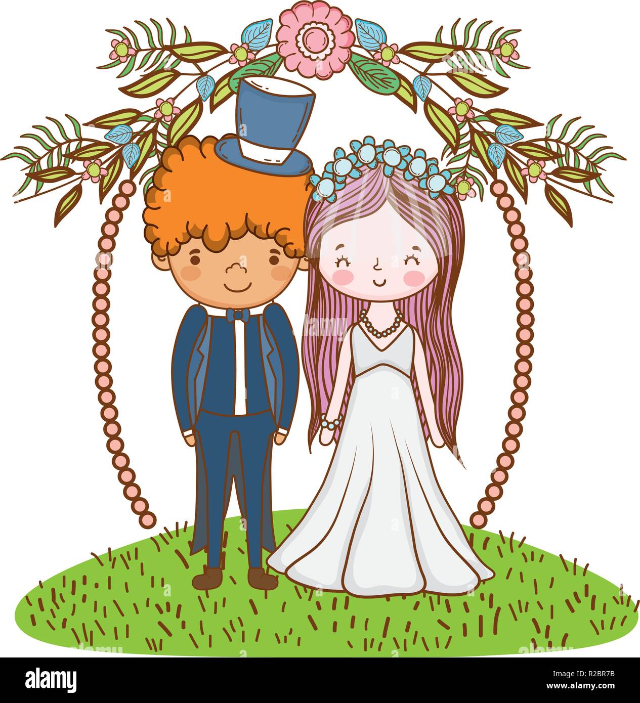 couple marriage cute cartoon Stock Vector Image & Art - Alamy