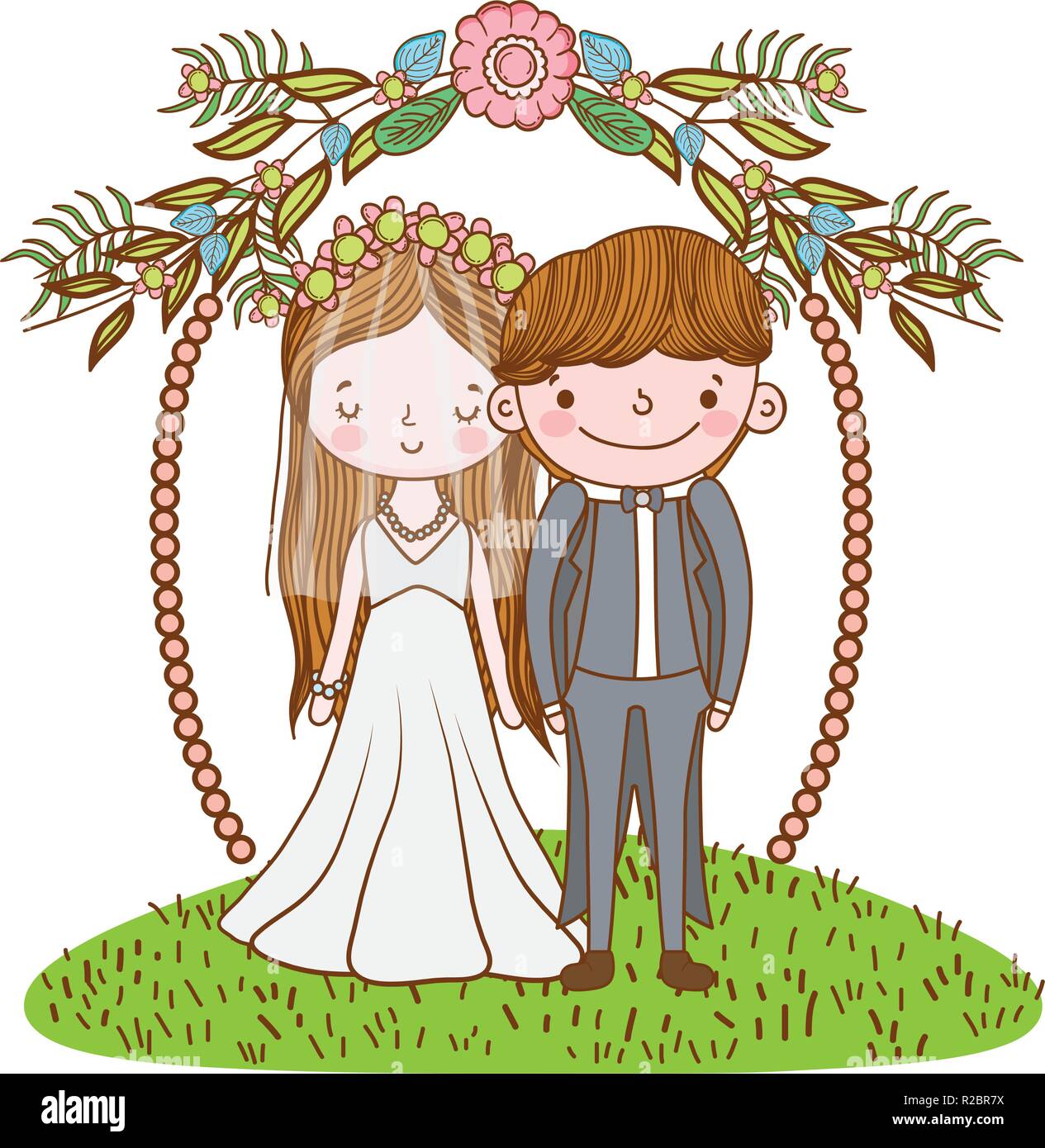 couple marriage cute cartoon Stock Vector Image & Art - Alamy