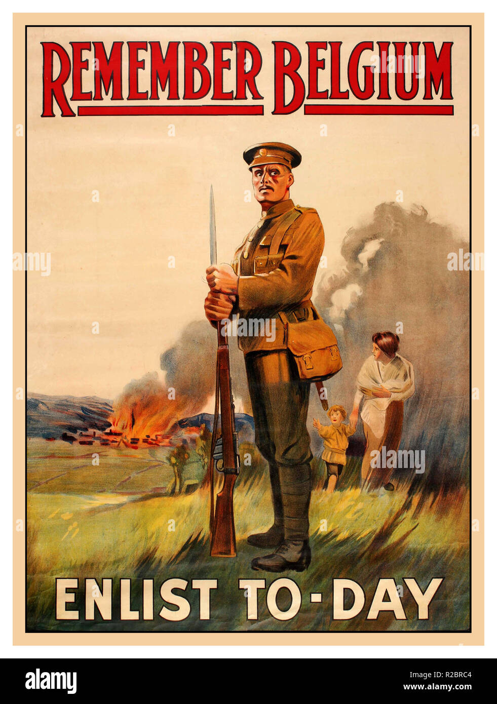 Original Vintage UK WW1 propaganda recruiting recruitment poster appealing for men to enlist to ...
