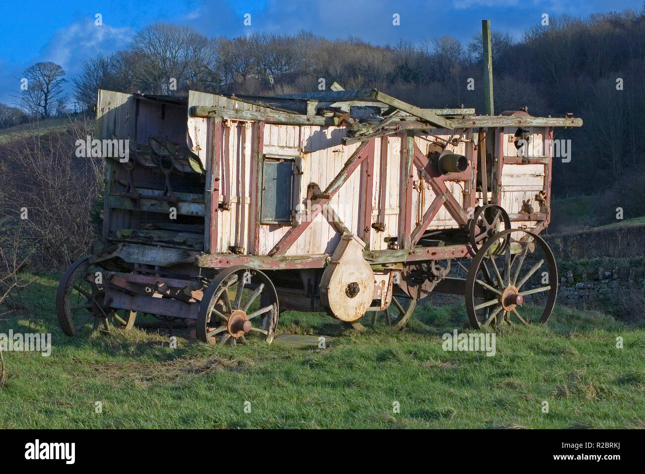 Vintage agricultural threshing machine hi-res stock photography and ...