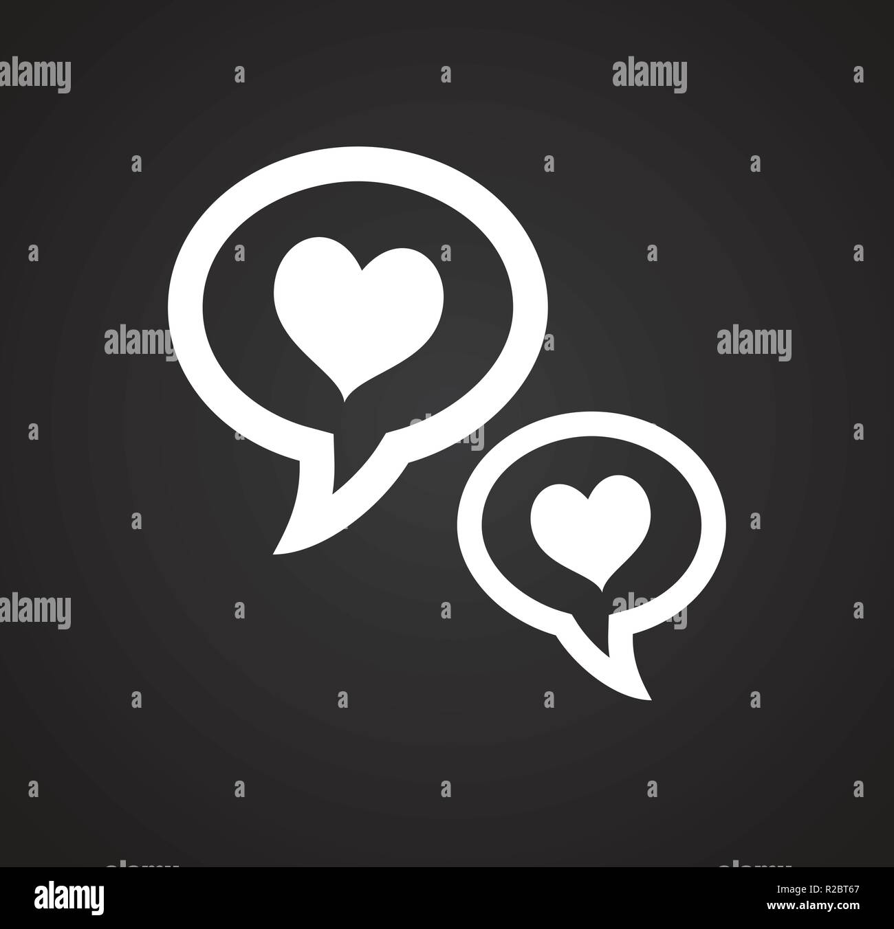 Love message on black background Stock Vector Image & Art - Alamy