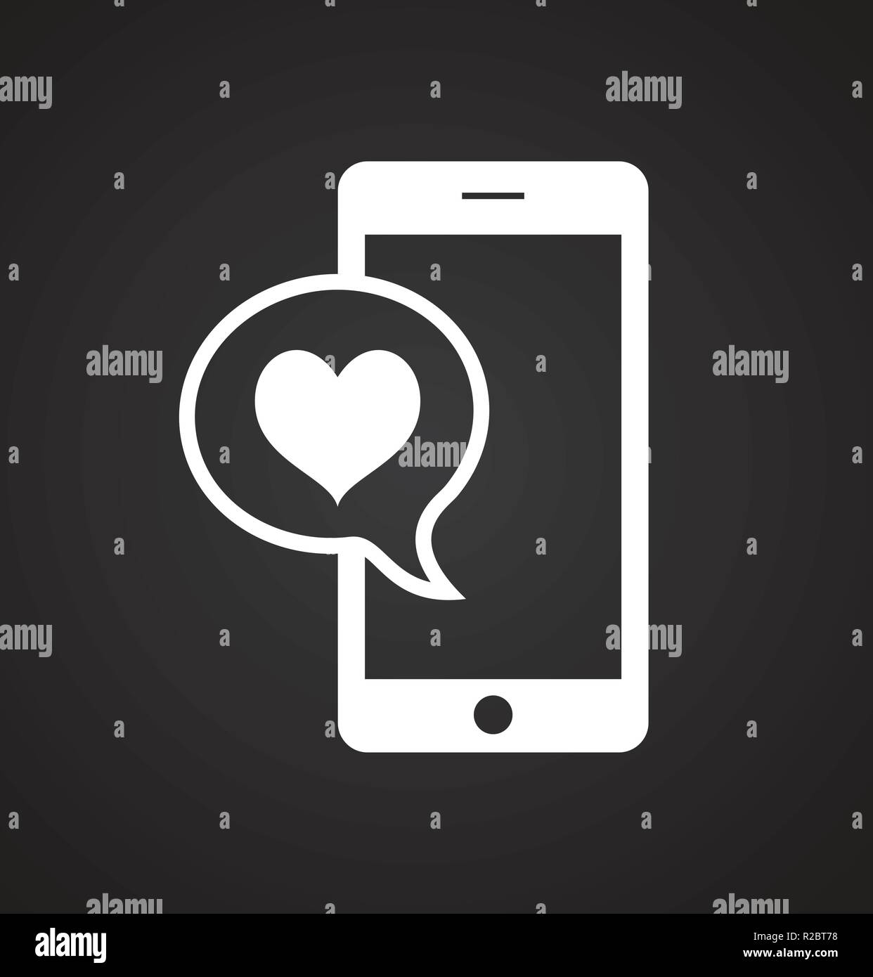 Love message on black background Stock Vector Image & Art - Alamy