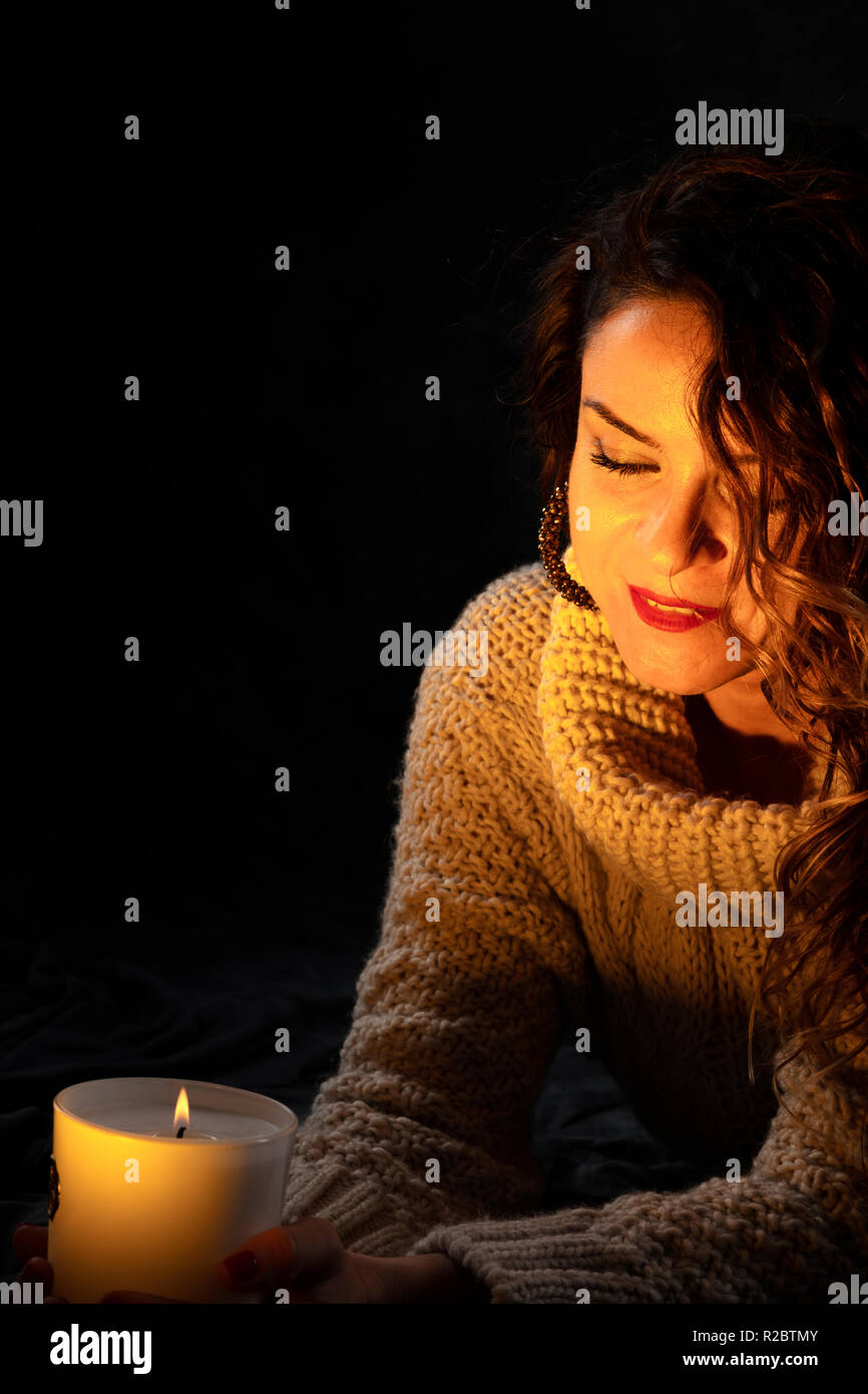 Pretty candle flame hi-res stock photography and images - Alamy