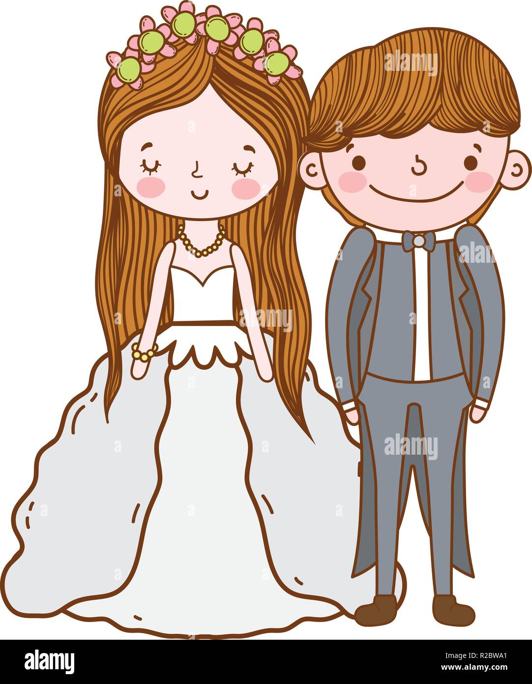 couple marriage cute cartoon Stock Vector Image & Art - Alamy