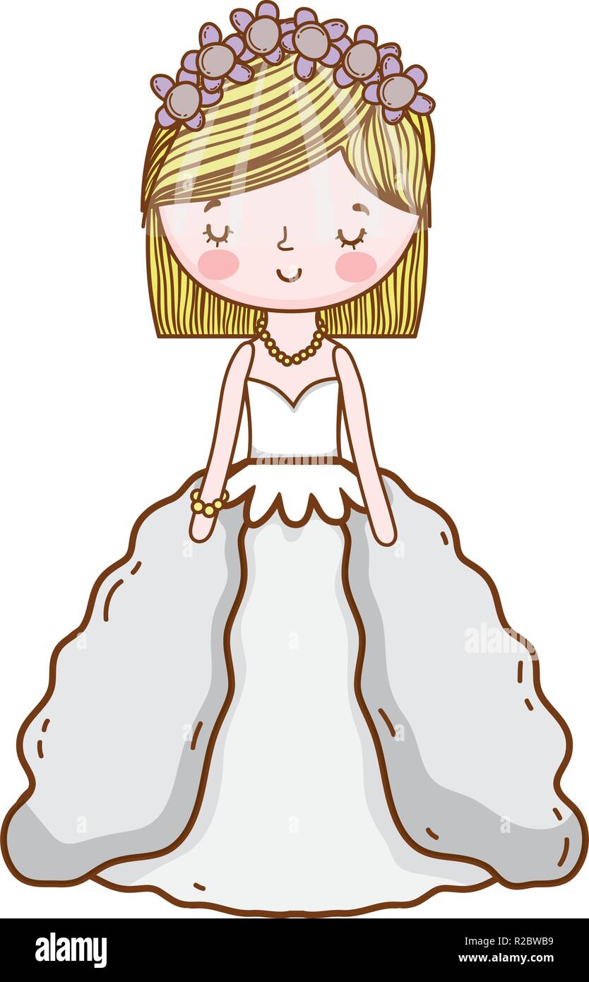 bride female cute cartoon Stock Vector Image & Art - Alamy