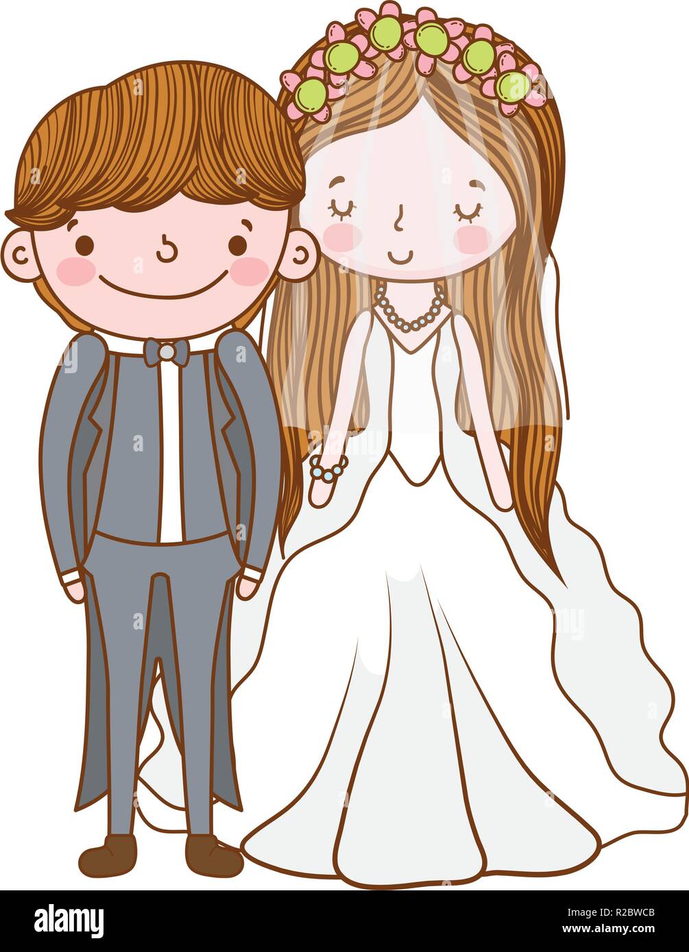 couple marriage cute cartoon Stock Vector Image & Art - Alamy