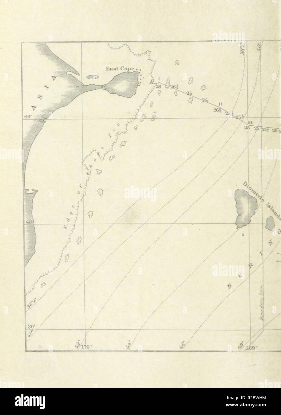 Map of alaska bering strait hi-res stock photography and images - Alamy