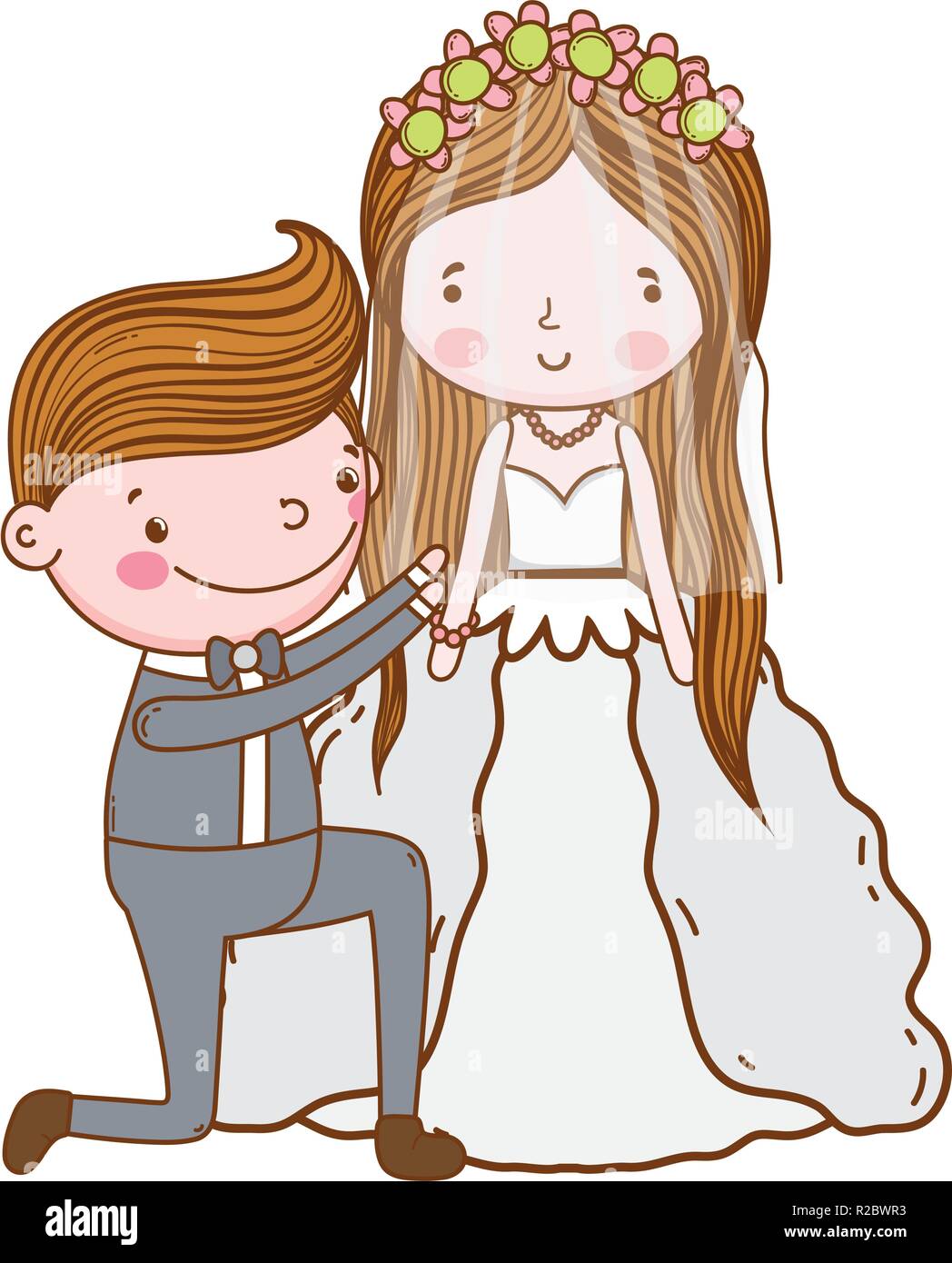 couple marriage cute cartoon Stock Vector Image & Art - Alamy