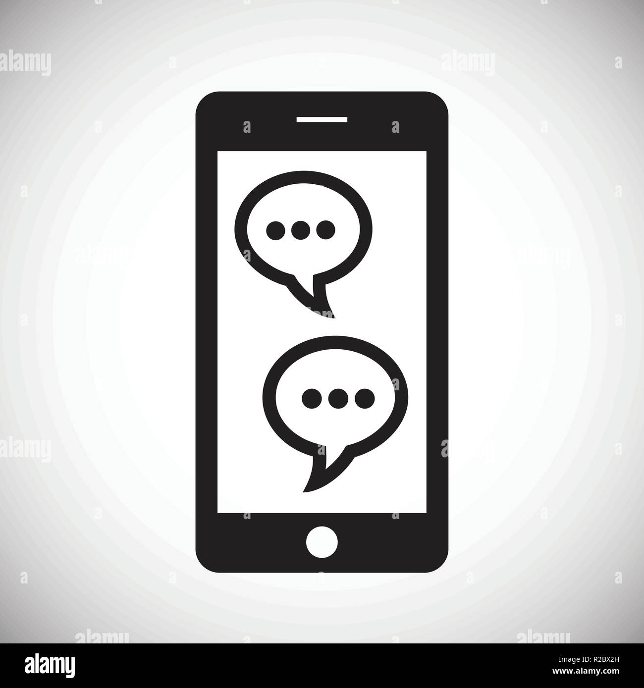 Smartphone chat on white background Stock Vector Image & Art - Alamy