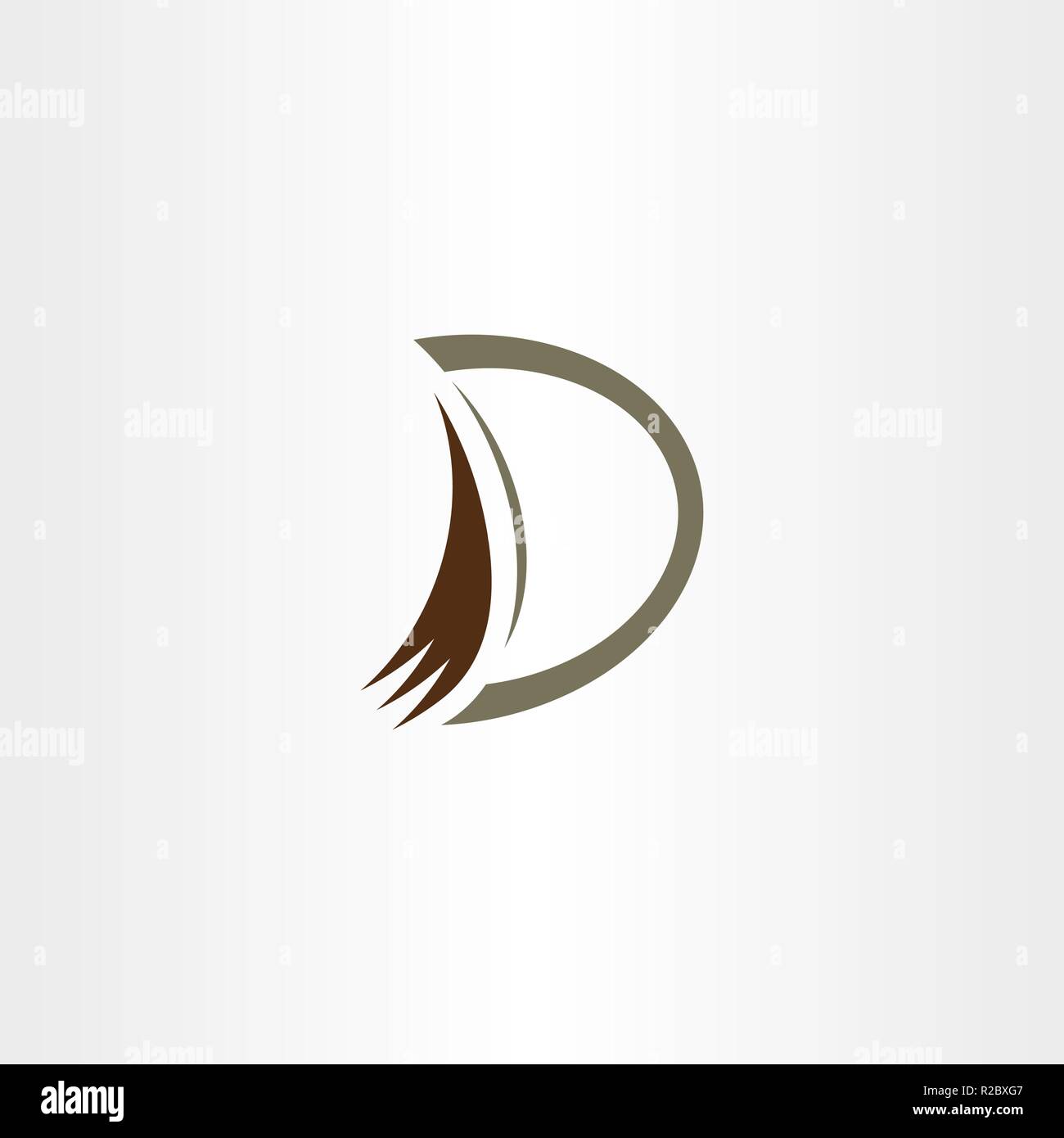 excavator bucket vector digger logo letter d Stock Vector Image & Art ...