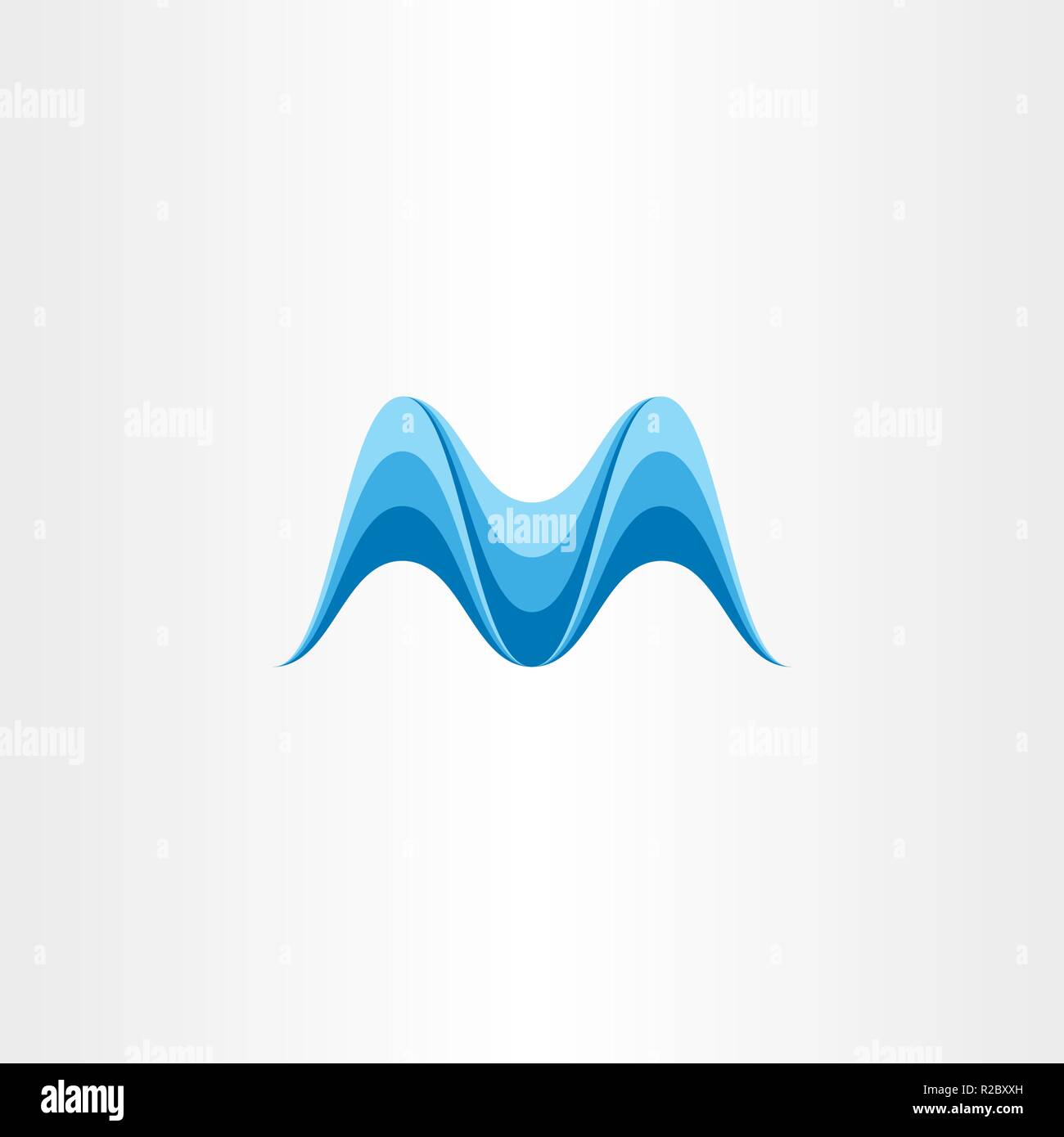 m logo letter water waves icon vector Stock Vector Image & Art - Alamy