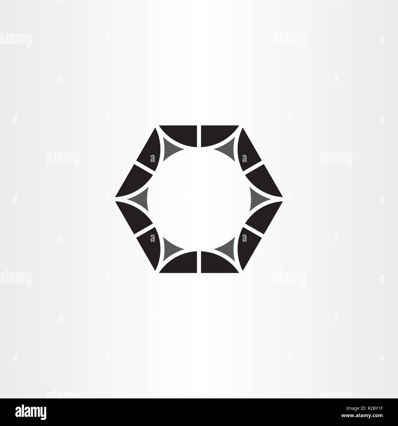 metal nut black hexagon logo symbol Stock Vector Image & Art - Alamy