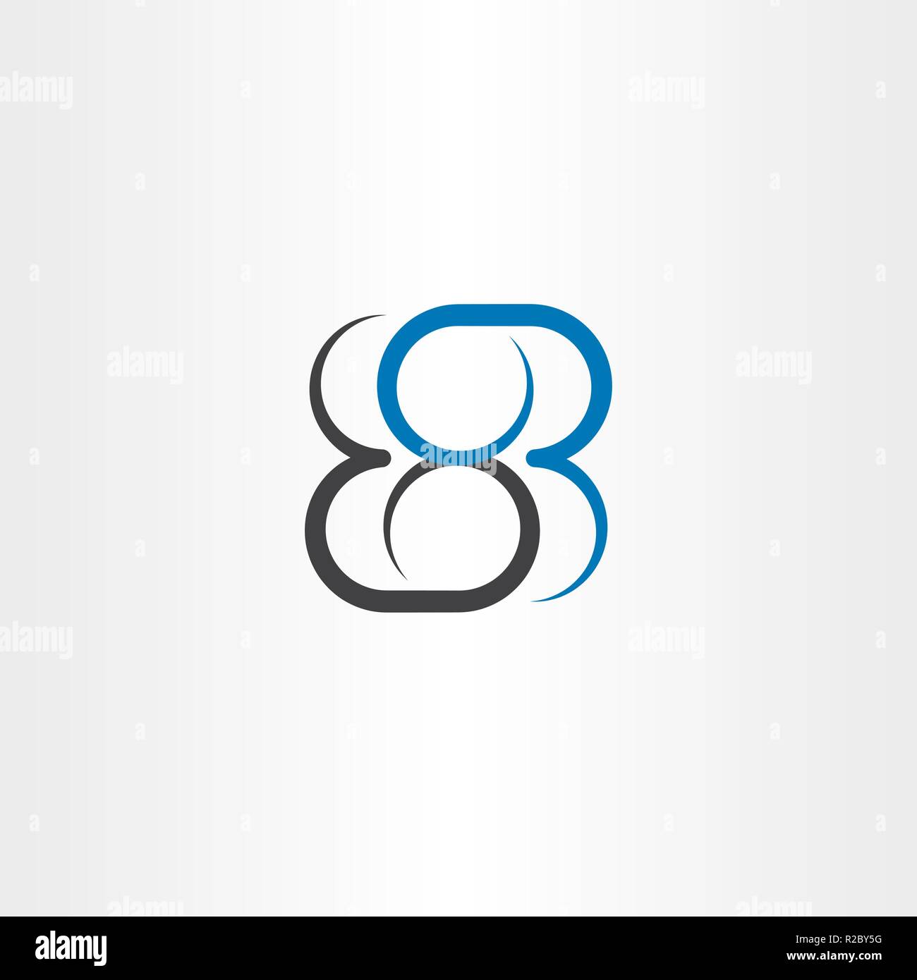 number 8 eight vector blue black logo design Stock Vector Image & Art ...