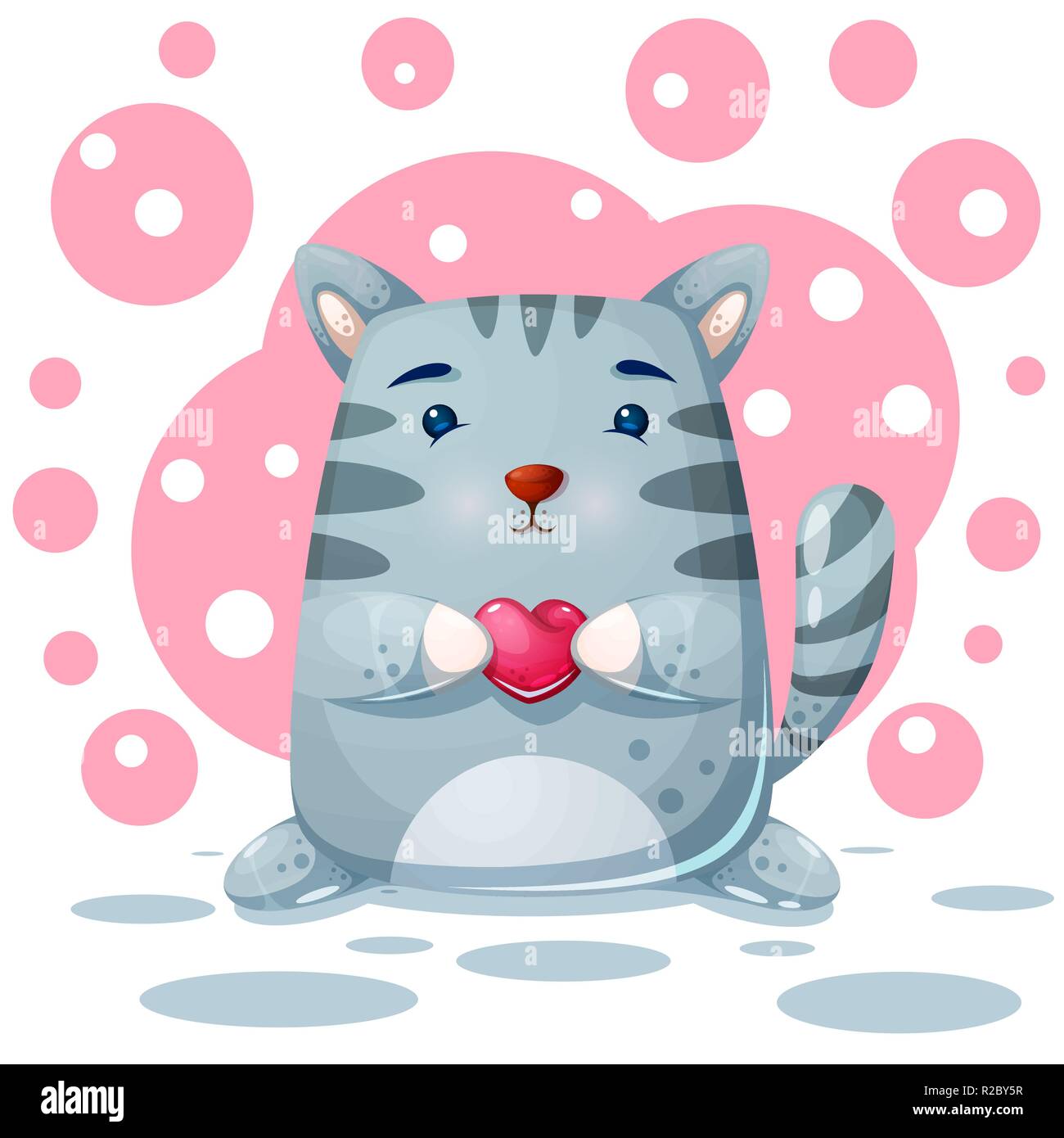Cartoon romantic cat hi-res stock photography and images - Alamy