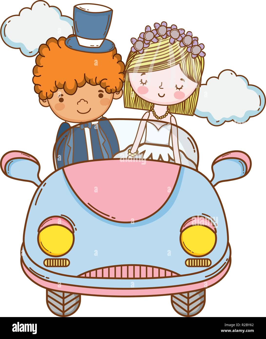 wedding couple marriage cute cartoon Stock Vector Image & Art - Alamy