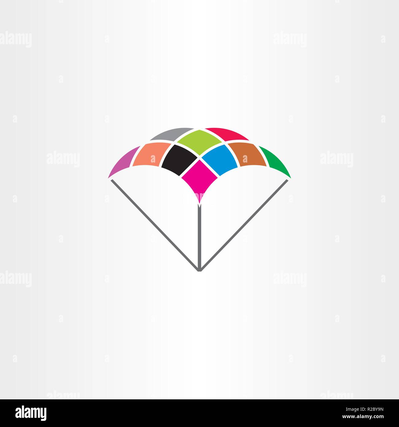 Parachute skydiver flying in Stock Vector Images - Alamy