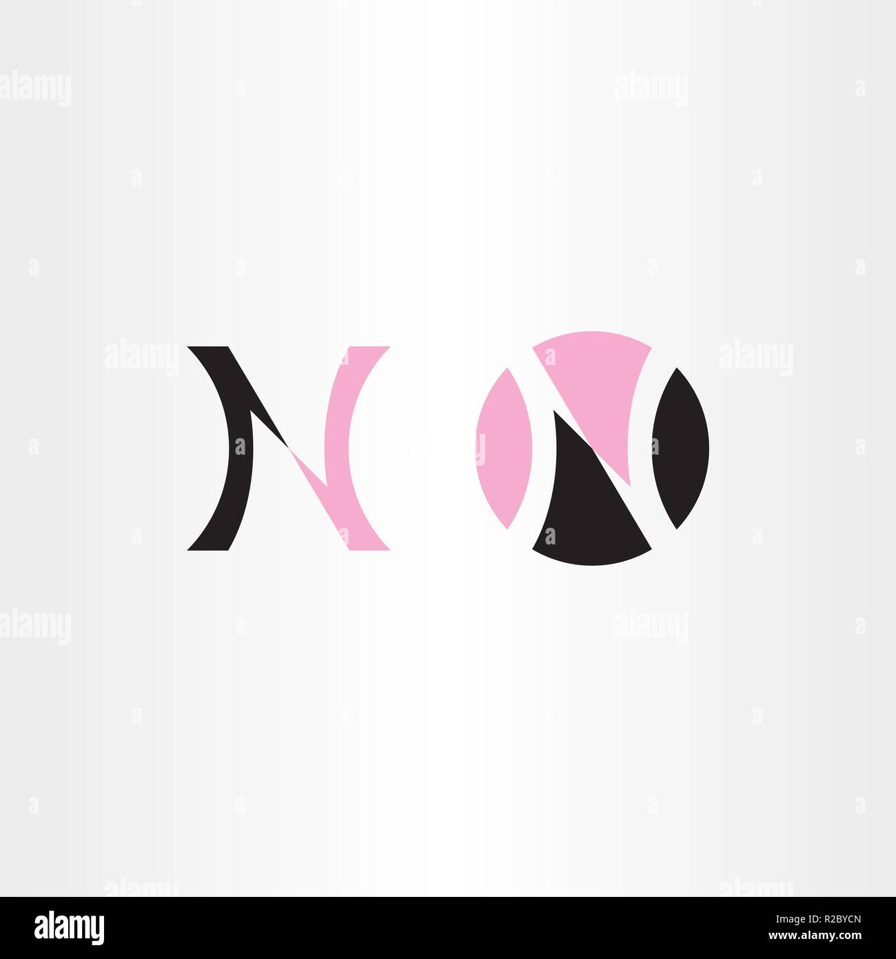 pink black logo n letter vector element design Stock Vector Image & Art ...