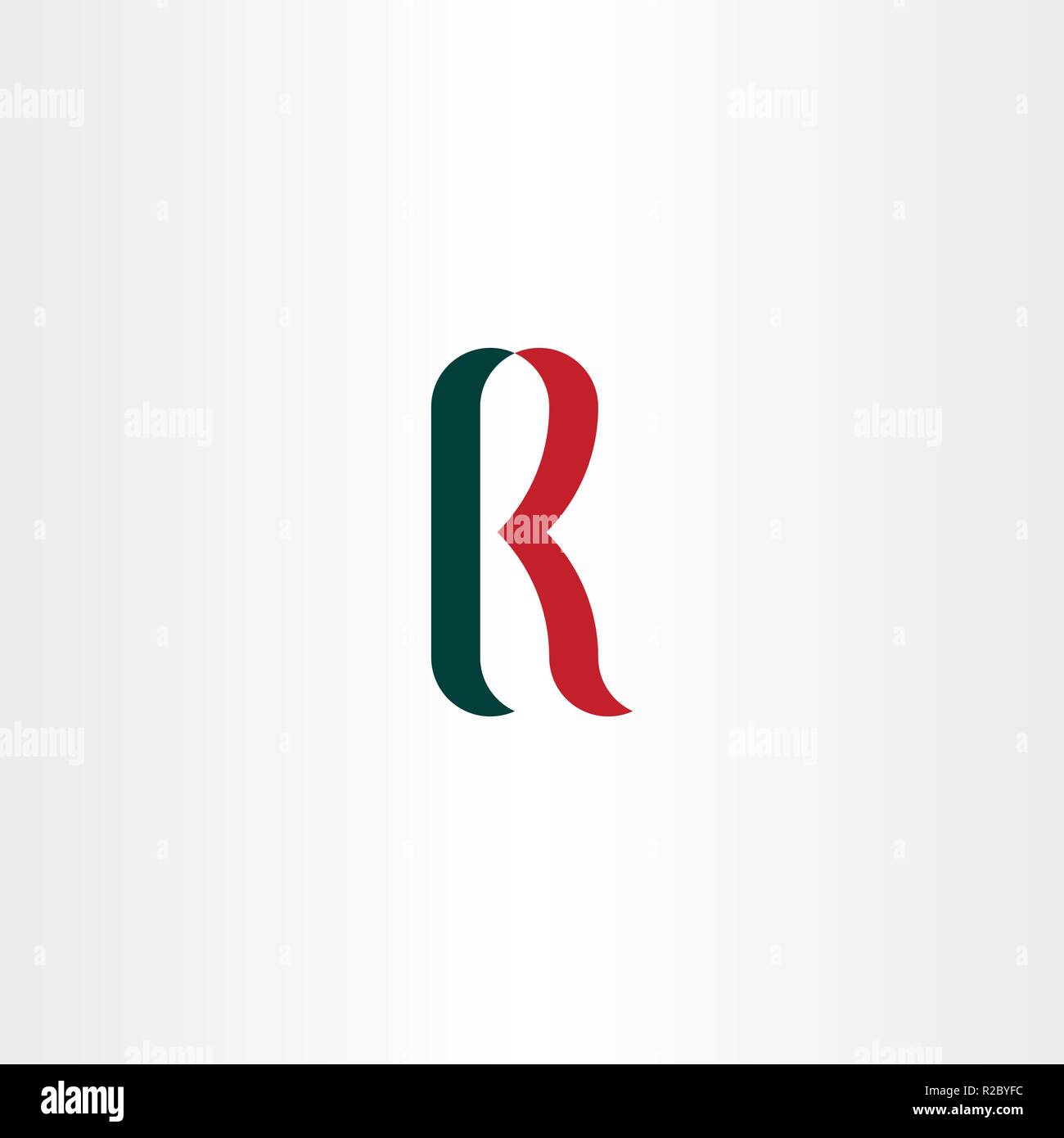 r letter logo dark green red icon vector element Stock Vector Image ...